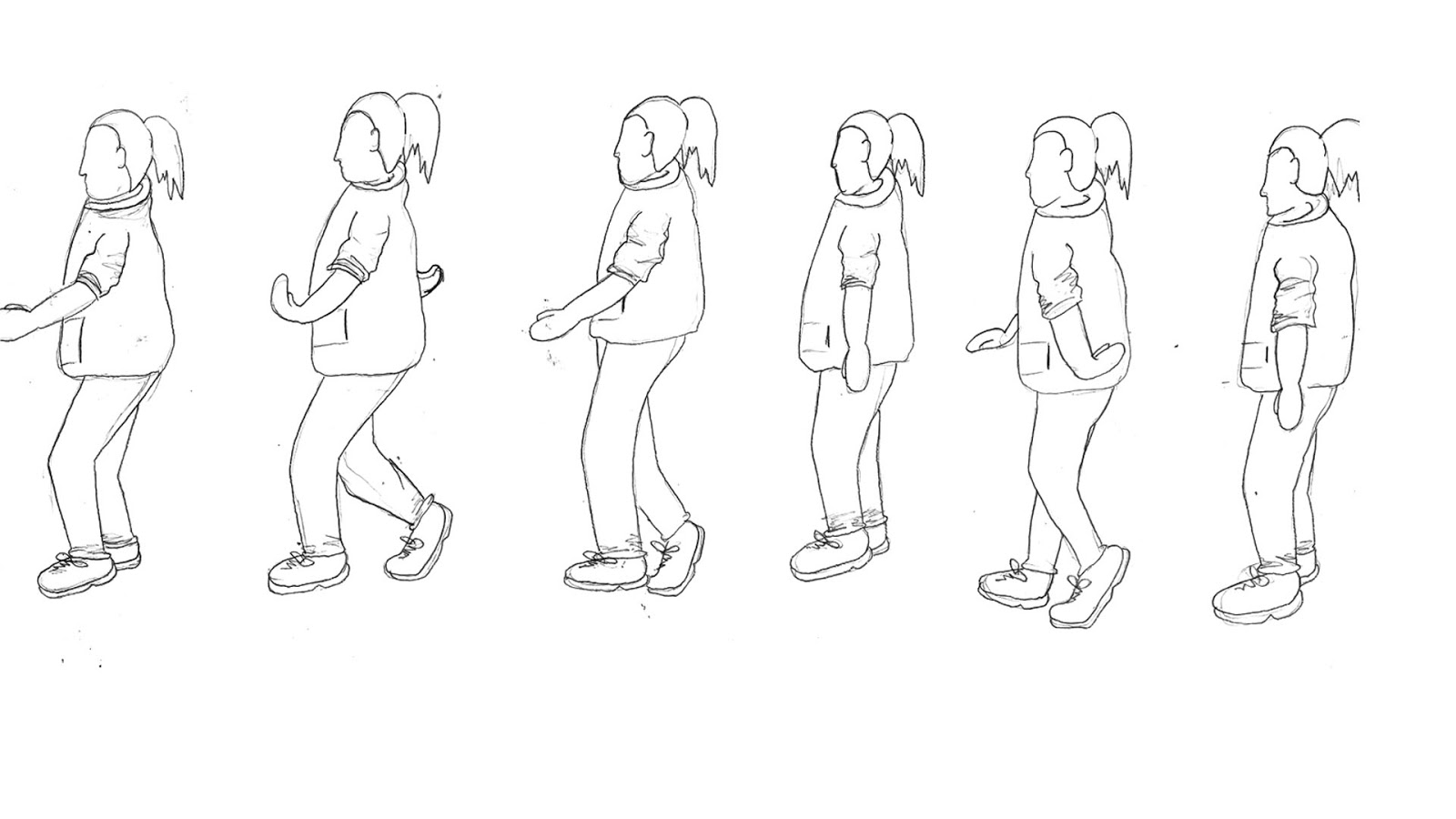 Silly walk cycle progress