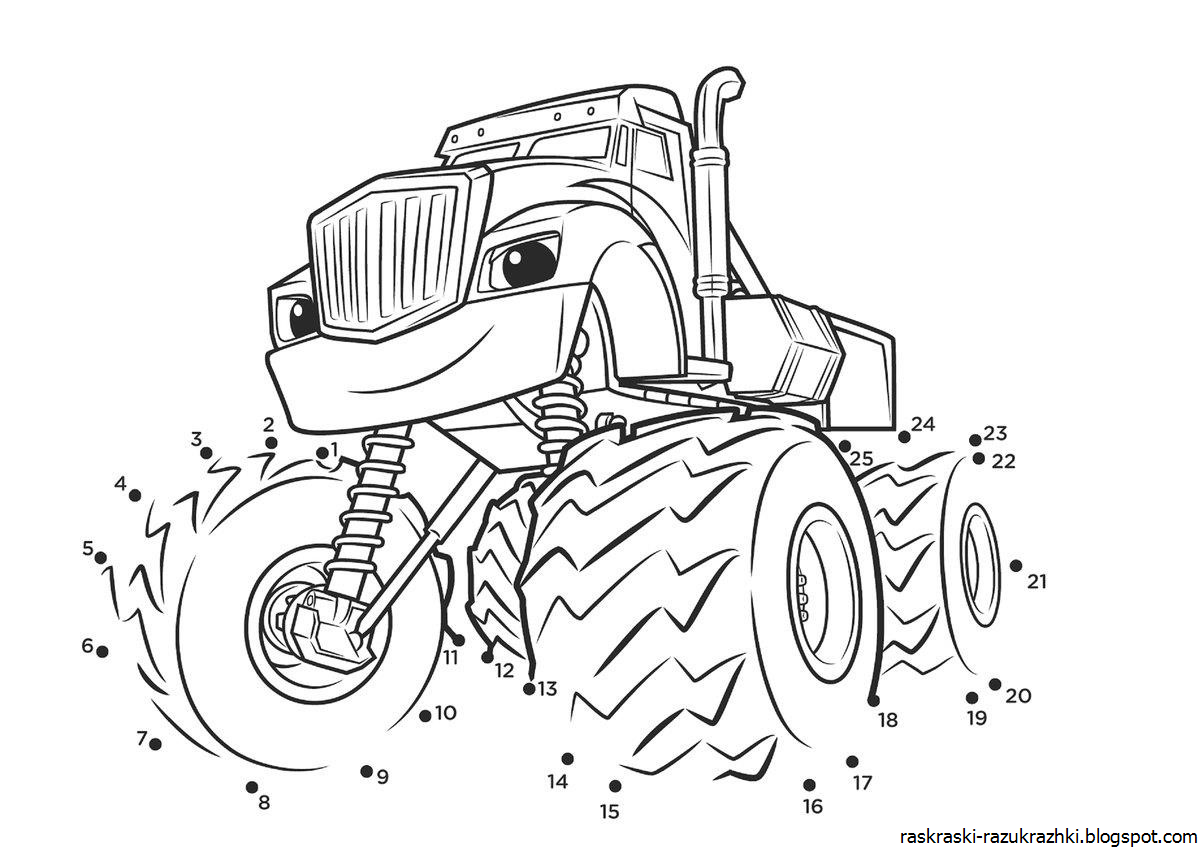 Раскраска Вспыш И Чудо Машинки