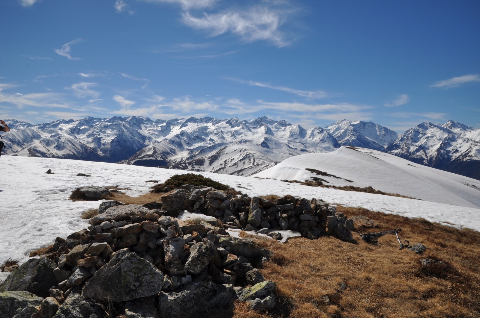 Pouy Louby, 2091m, depuis Cazaux-Dessus (Hivernal).