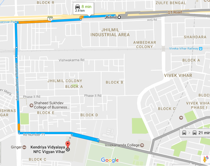 ExamcenterDada: How to Reach Kendriya Vidyalaya Vigyan Vihar (NFC) Near ...