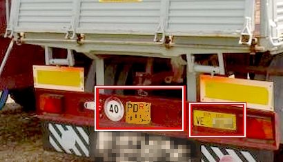 targa ripetitrice rimorchio agricolo