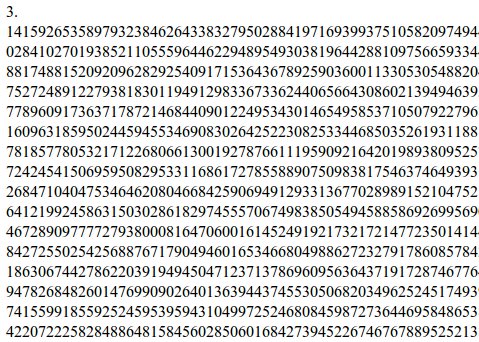 mathematics: Pie .... value