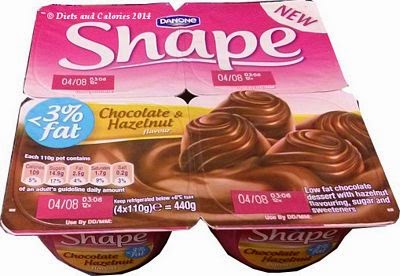 Diets and Calories: Danone Shape Chocolate & Hazelnut Dessert Review