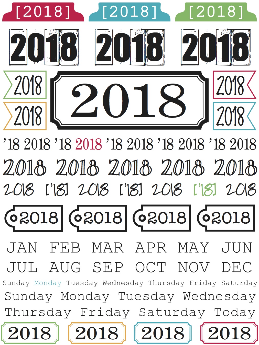 SRM Stickers: New Product Introductions - 2018 Mini Calendars - Day #3