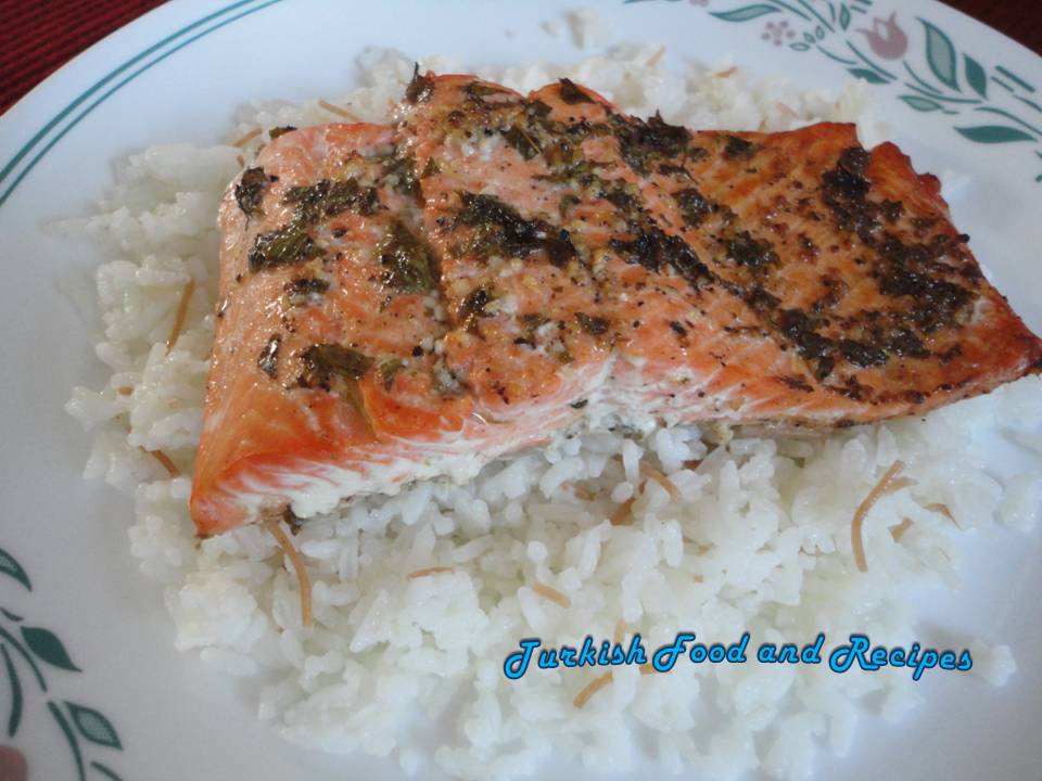 Turkish Food & Recipes: Minted Salmon (Naneli Somon Baligi)