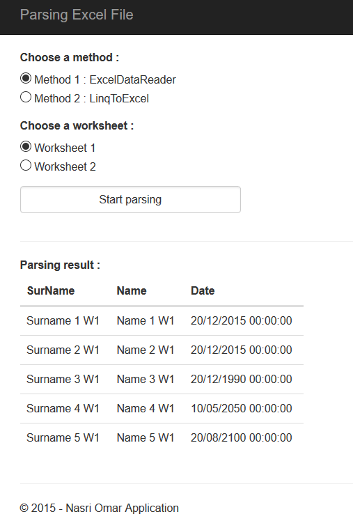 Web Blog: ASP.NET MVC web application : How to Read Excel File