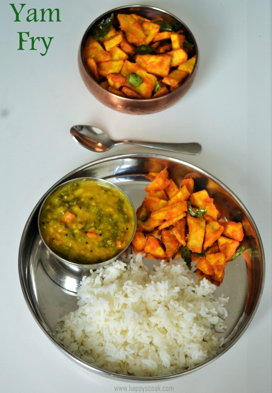 Senai Kizhangu Fry Recipe | Elephant Yam Fry | Yam Fry | Happy's Cook