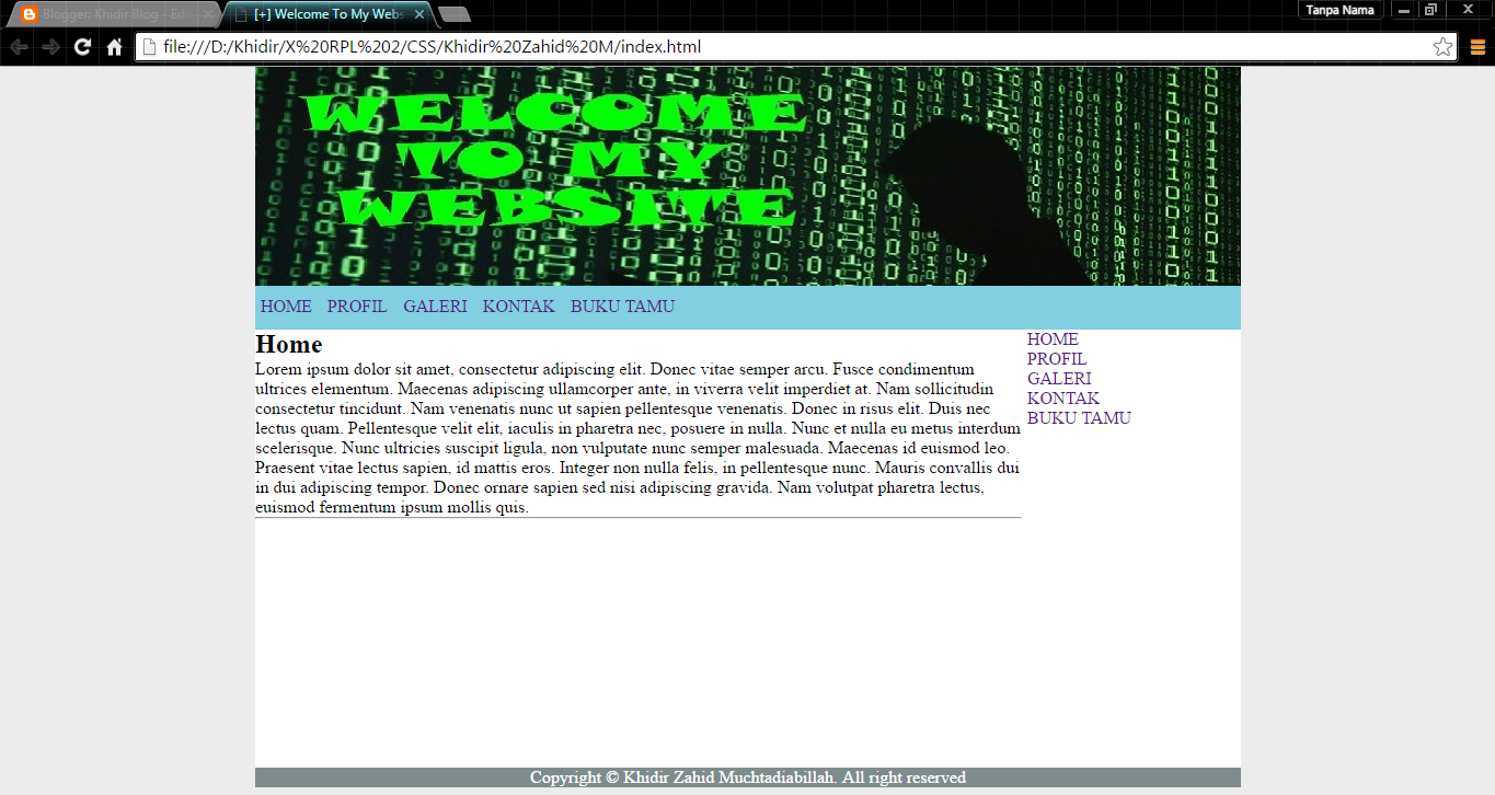 Cara Membuat Layout Website Sederhana Dengan CSS - Khidir Blog Cara Membuat Layout Website Sederhana Dengan CSS - Khidir Blog