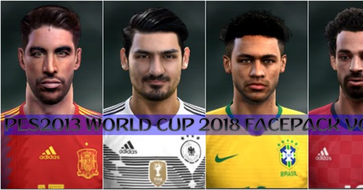 pes-modif: PES 2013 WORLD CUP 2018 Facepack Vol.1 By Minosta4u