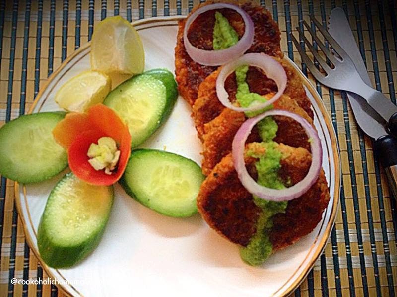 Let's Cook!: Hung curd & roasted red bell pepper Kebab!