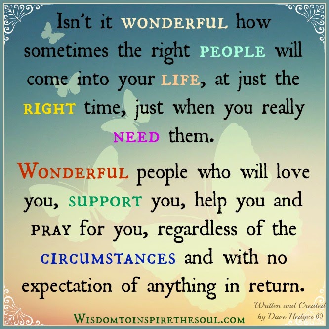 Daveswordsofwisdom.com: The right people at the right time.