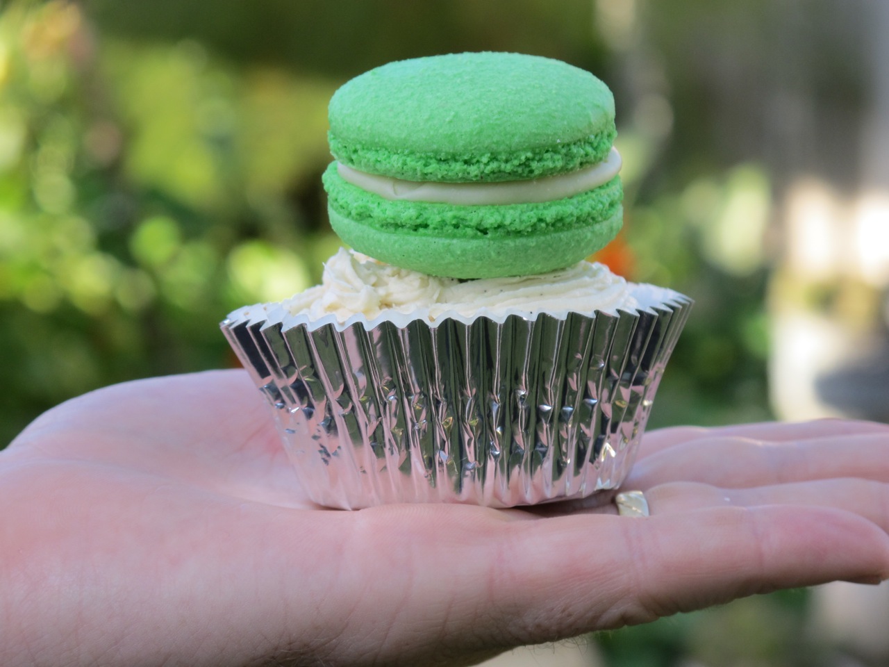 muppys: Pandan and Coconut Macarons and a special Froggy Cake