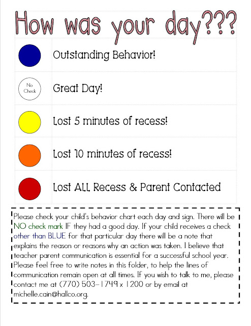 Our K Crew Rocks!: Behavior Note for Folders