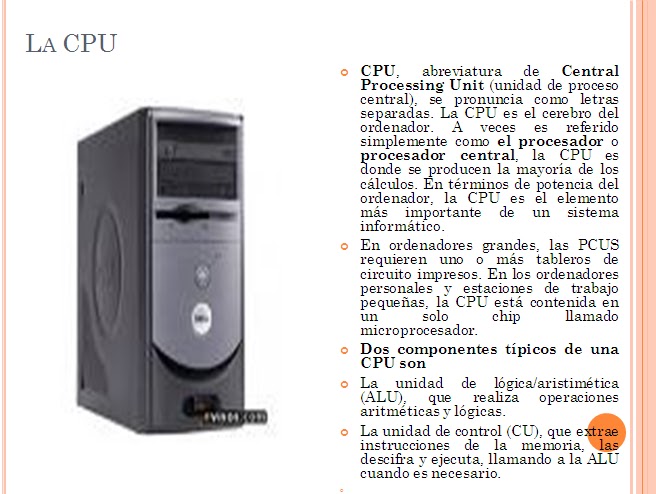 GESTION COMERCIAL: MANUAL DE USO DE LA CPU