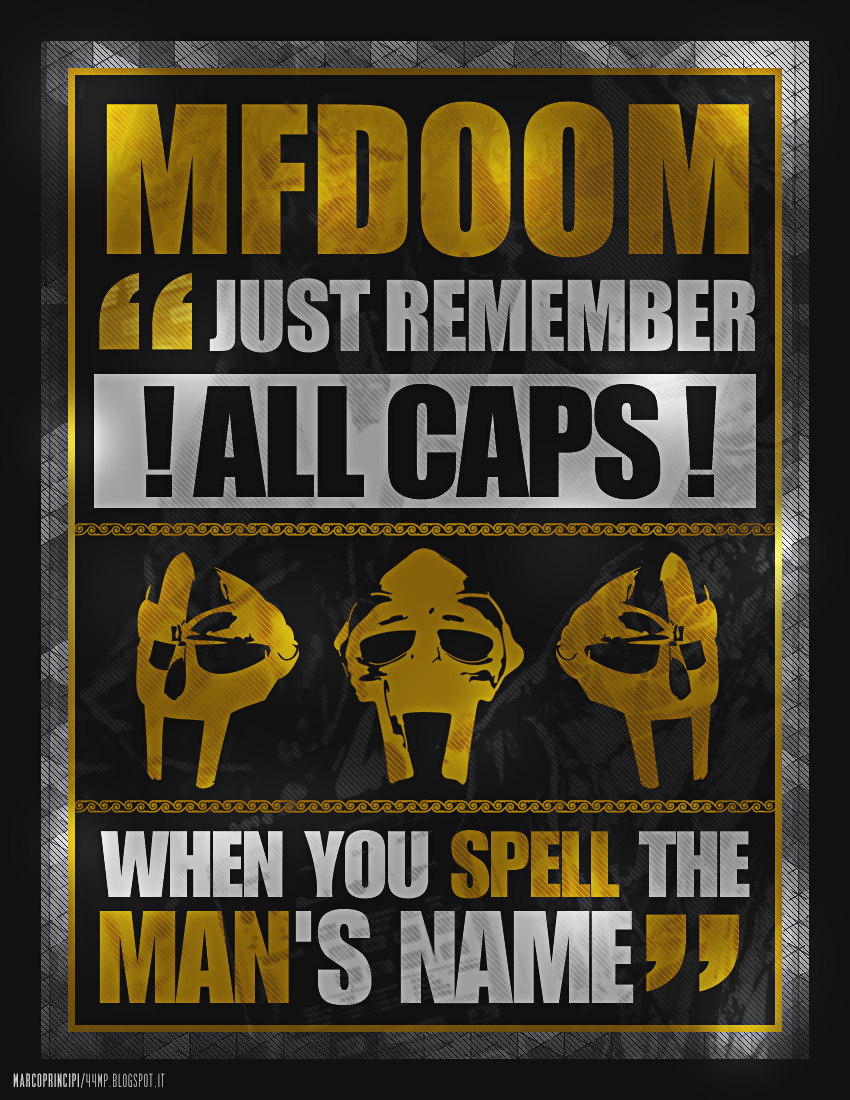 MF DOOM "ALL CAPS" ~ 44MP Design