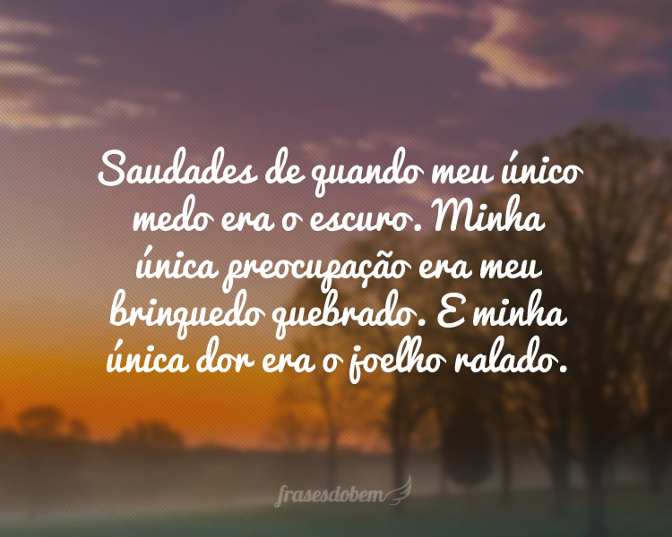 Fale com Dimas: COMO É BOM SENTIR SAUDADE