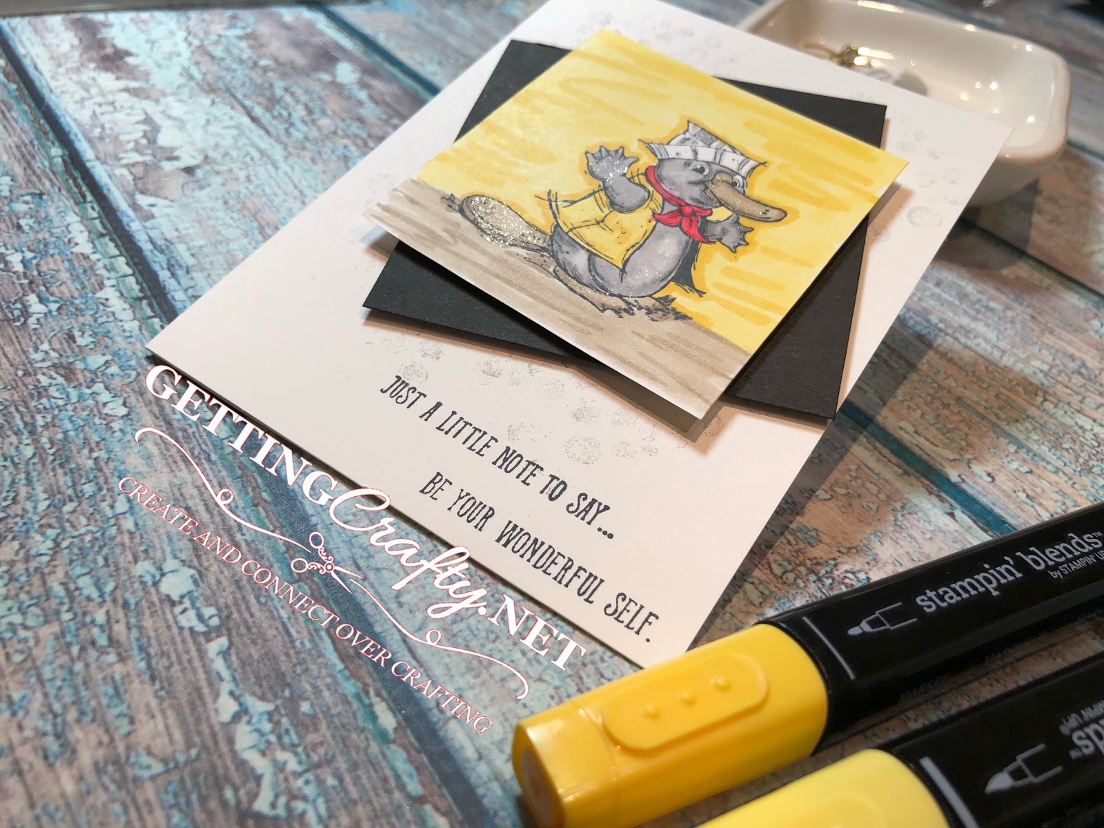 Getting Crafty with Jamie: Create a Colorful Platypus handmade card