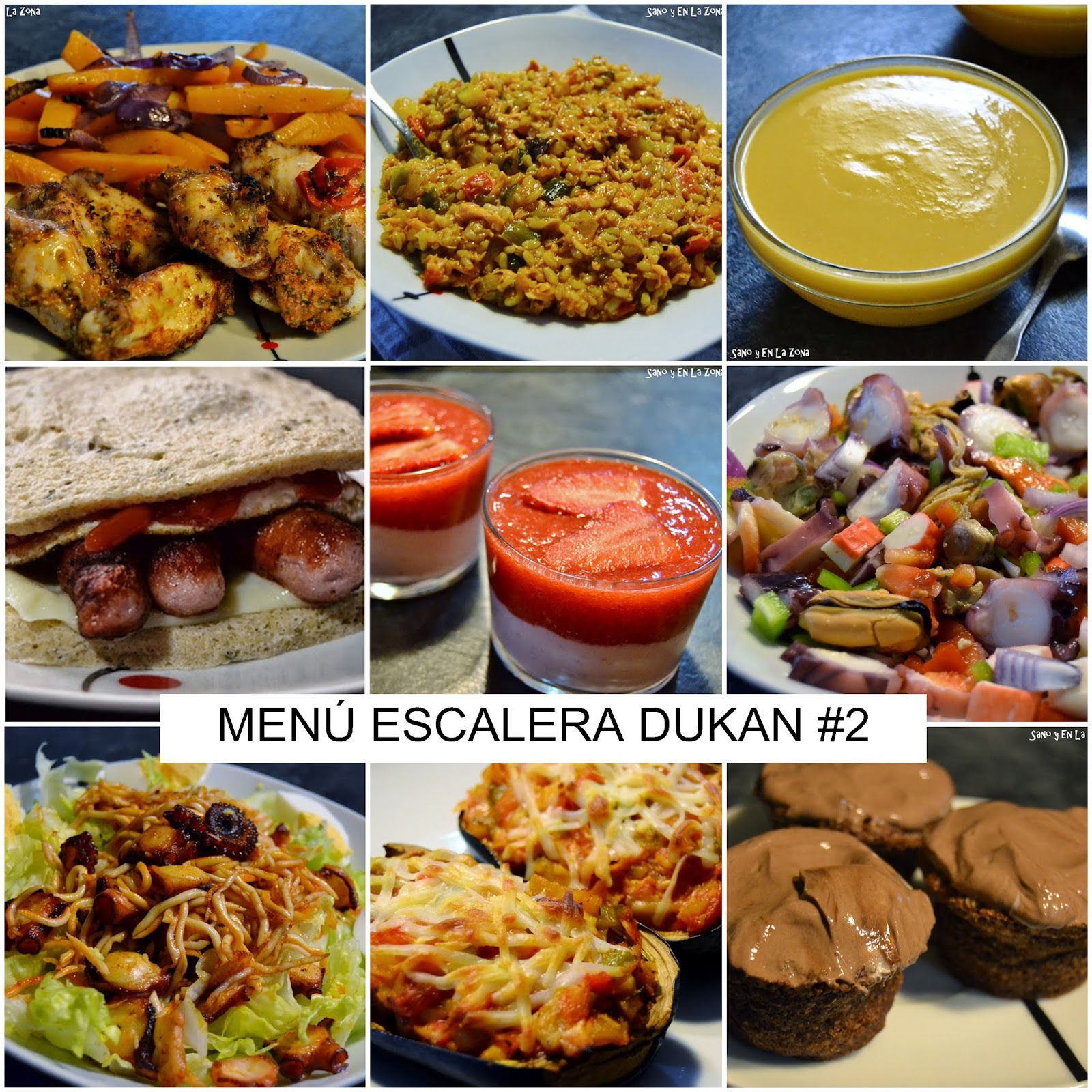 Sano y En la Zona: MENÚ SEMANAL ESCALERA DUKAN #2