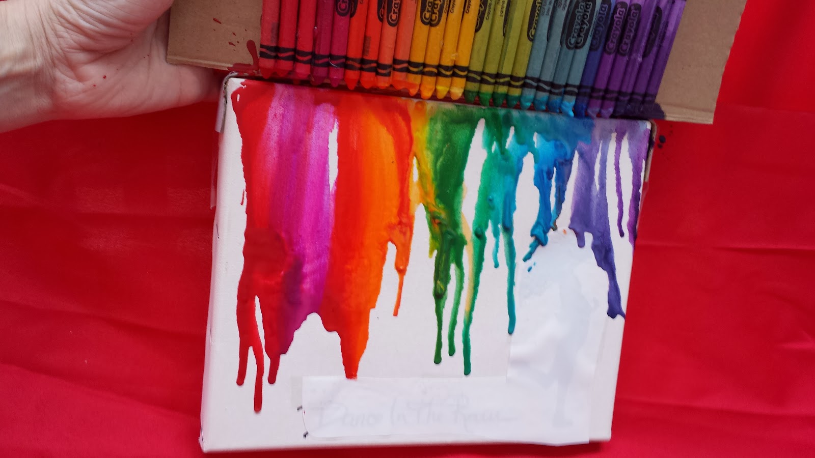 ~ The Frugal D.I.Y. Mom ~: Try It Tuesday - DIY Crayon Art Tutorial - Fun!