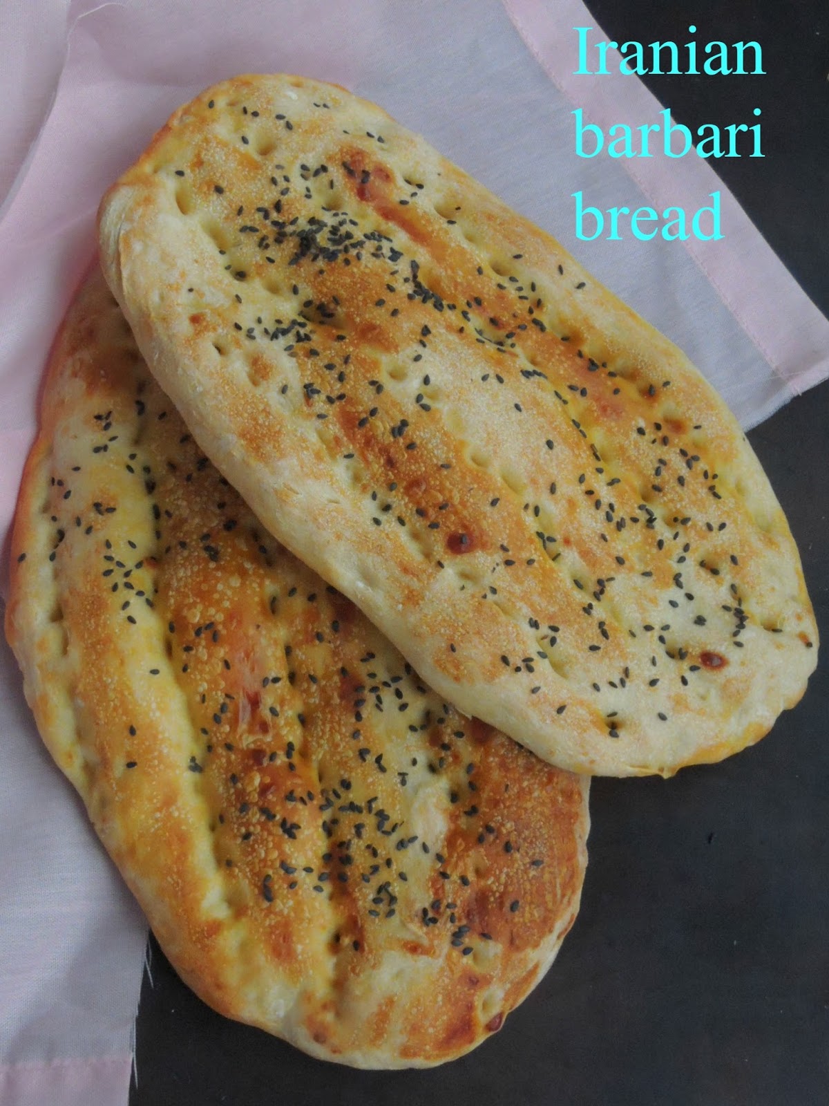 Priya's Versatile Recipes: Iranian Barbari Bread/Noon Barbari/Naan-e ...