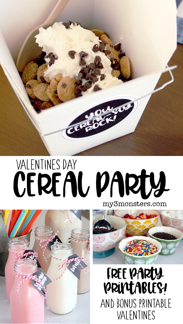 My 3 Monsters: ENTERTAINING || Valentines Day Cereal Party & Free ...
