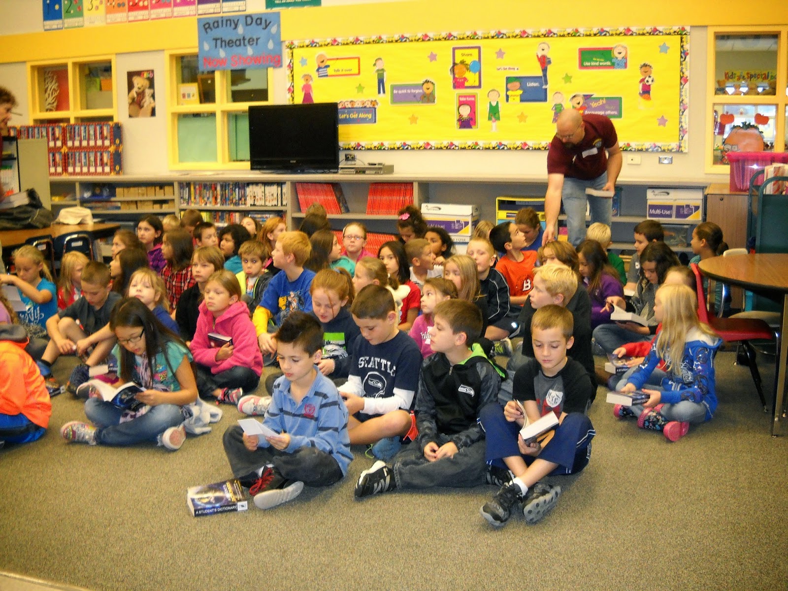 Rainier Lions Club: Third Graders Receive Dictionaries from Rainier Lions
