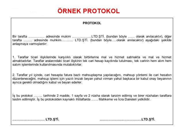 Kılınçarslan Muhasebe Mali Müşavirlik: ÖRNEK PROTOKOL