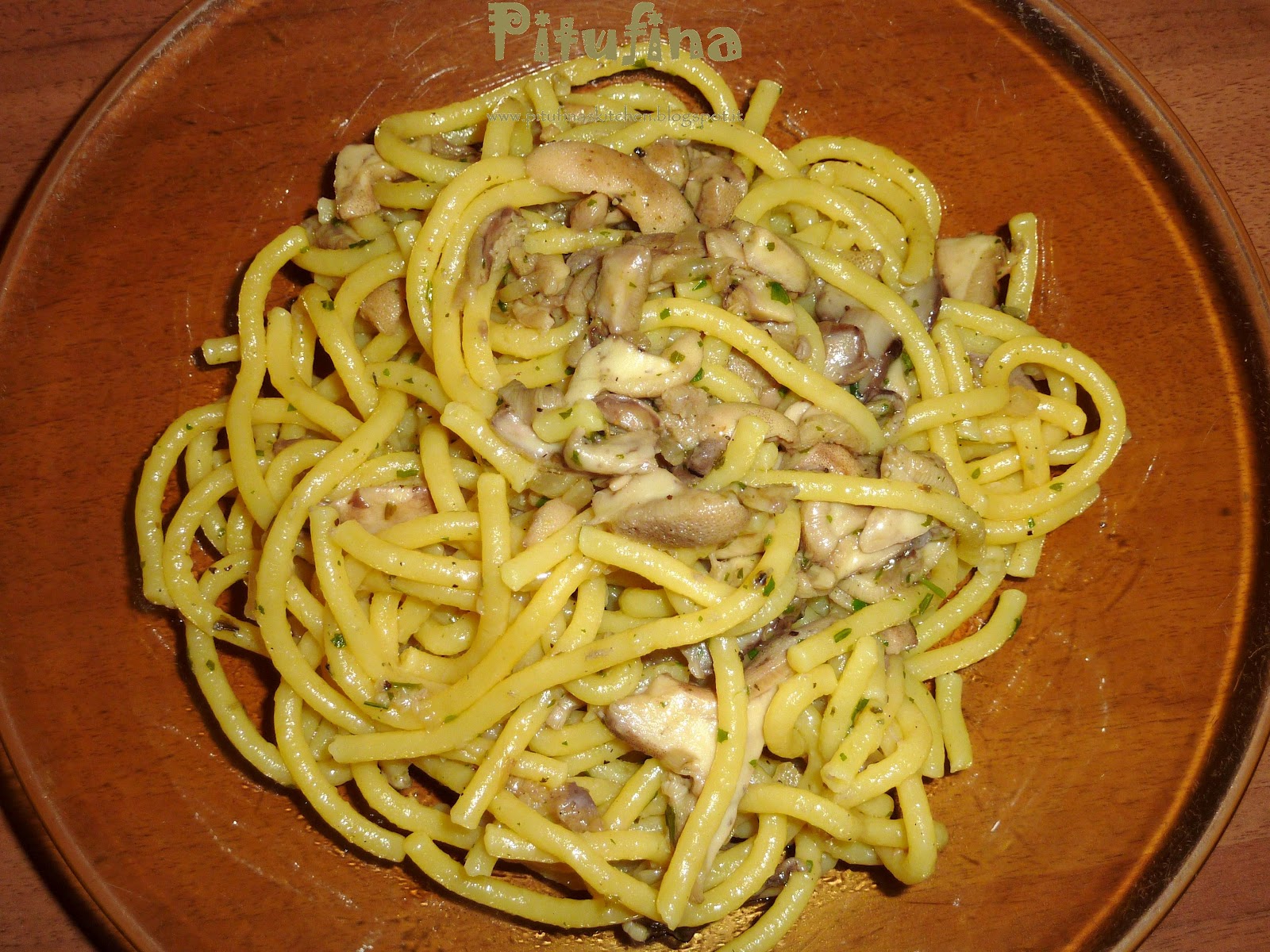 Pitufina's Kitchen: Bigoli ai funghi