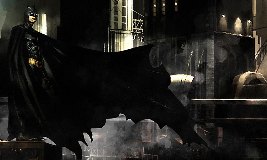 Powerful BATMAN BEGINS Costume Concept Art by Simon McGuire | RAR Writes