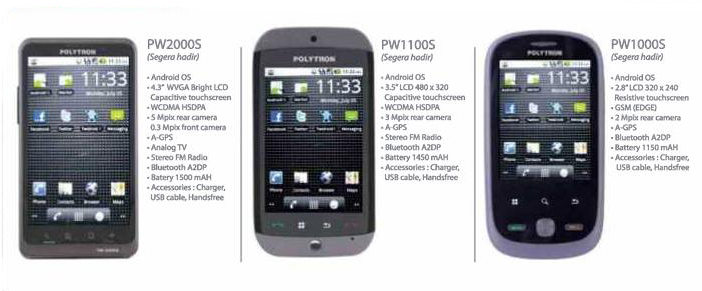 Polytron Latest Releases Android 3 Phone: Polytron PW1000S, PW1100S ...