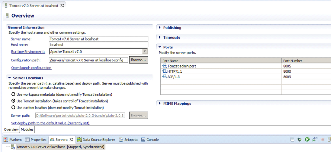 beajavaite: How to configure and run Apache Pluto in Eclipse