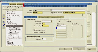 Oracle Applications: Oracle ABC Analysis and Cycle Count