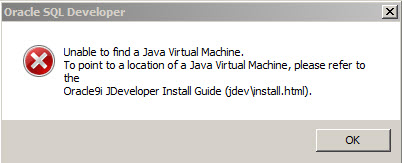 Discover BI: [Solved] Oracle SQL Developer JVM not Found Error