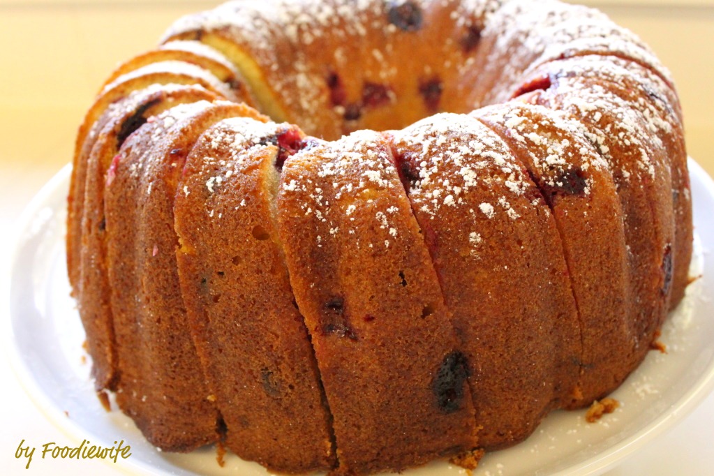 Moist and Delicious Cranberry Almond Pound Cake - A Feast For The Eyes