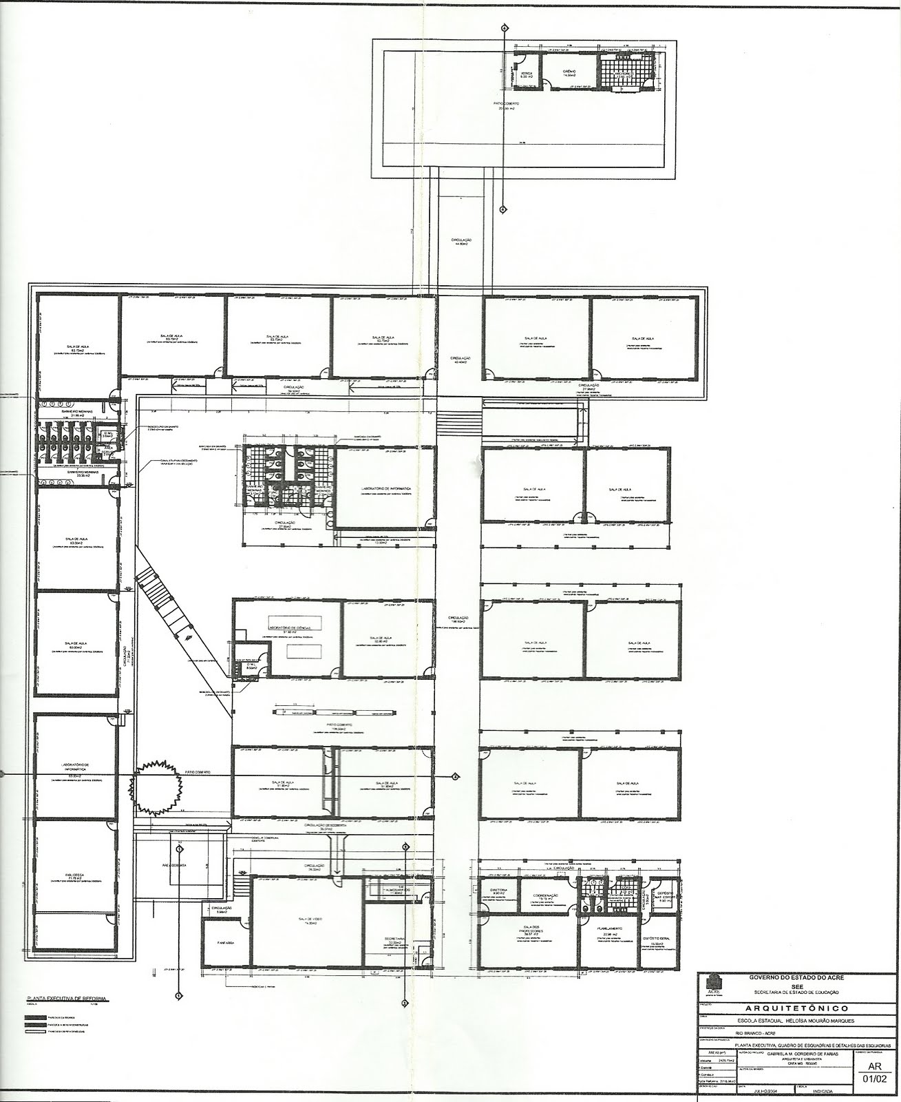 Escola Sustentável: Planta da escola