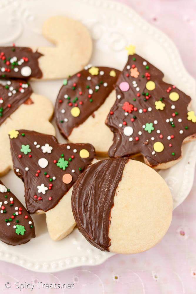 Spicy Treats: Chocolate Dipped Shortbread Cookies Recipe | Easy ...