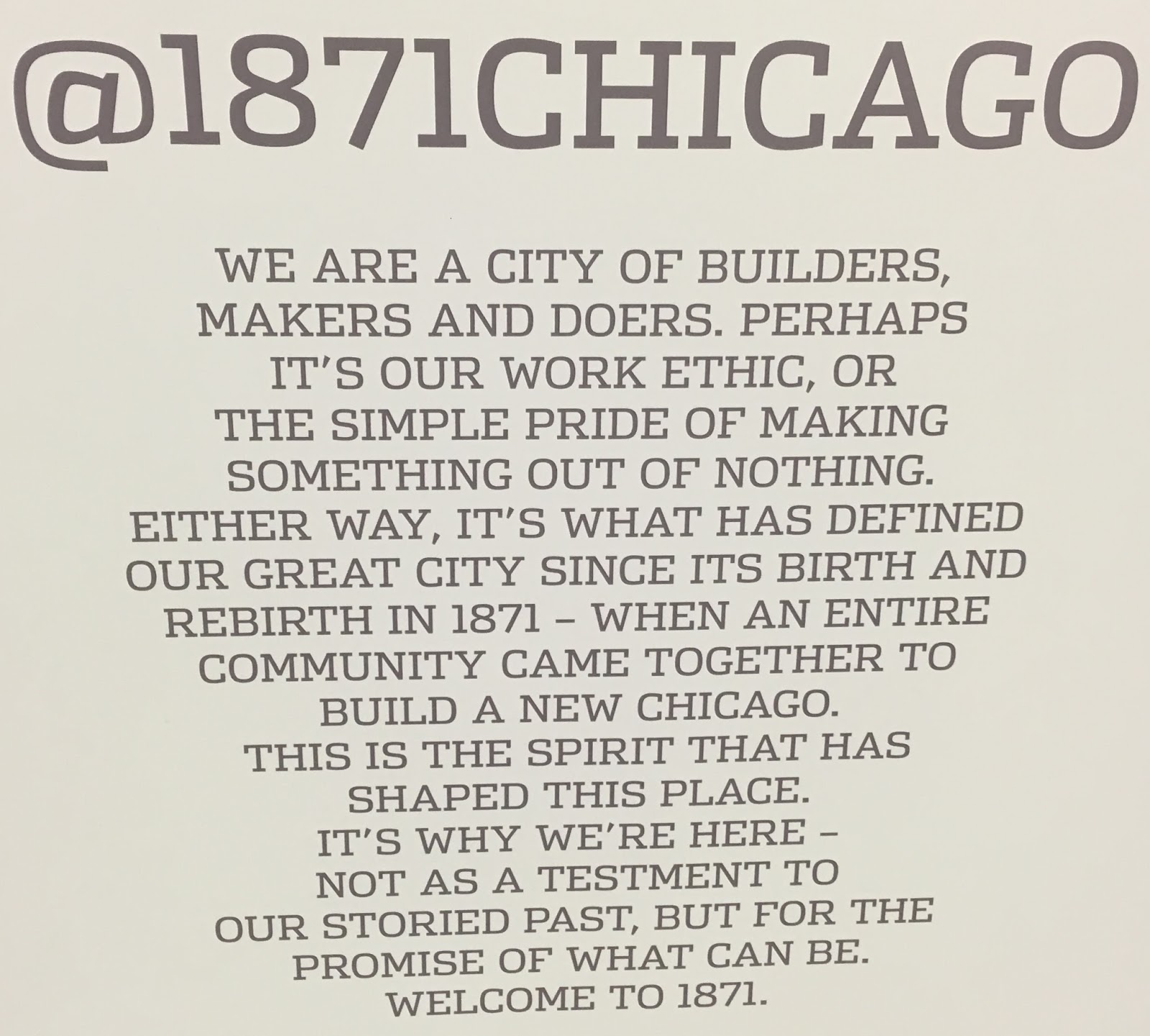 Hindsight : 1871 CHICAGO