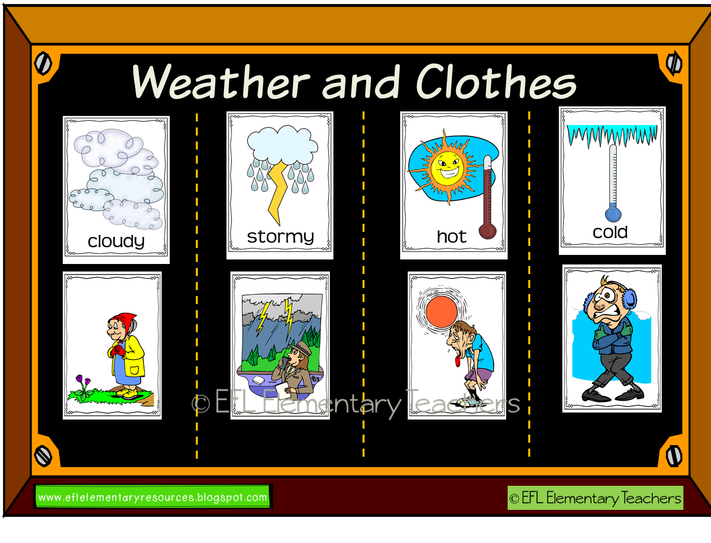 EFL Elementary Teachers: Weather and Clothes Themes for the ESL Learner