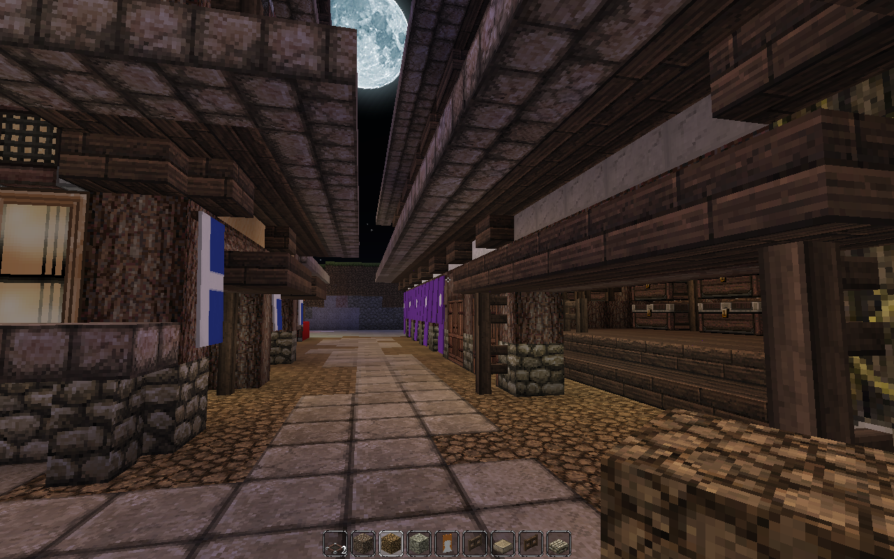 Japanese landscape in EDO era made by Minecraft