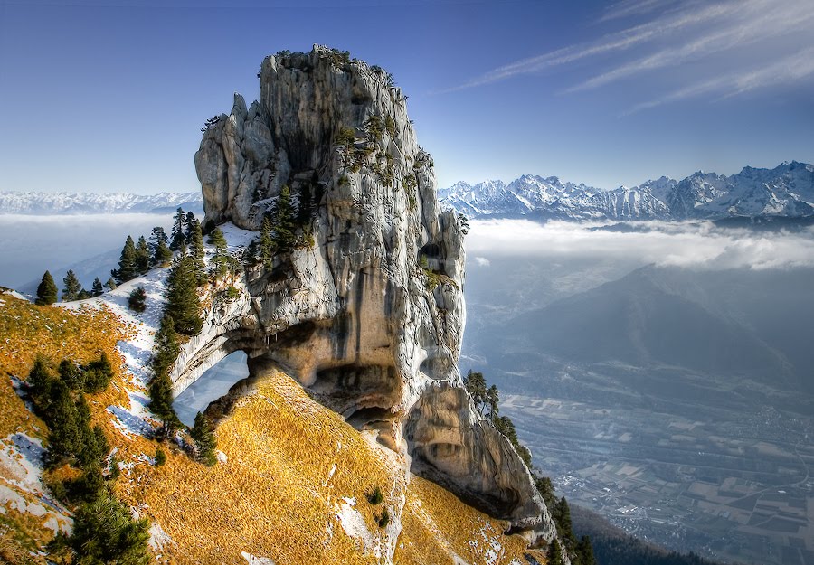 Hidden and little known places: The Tour Percée,Chartreuse Arch,French Alps