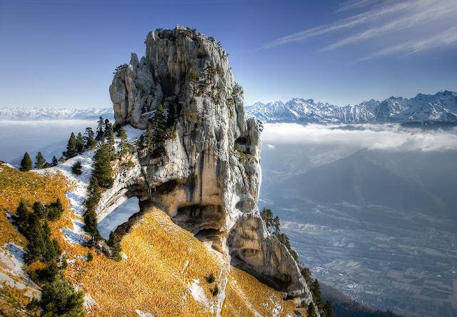 Hidden and little known places: The Tour Percée,Chartreuse Arch,French Alps