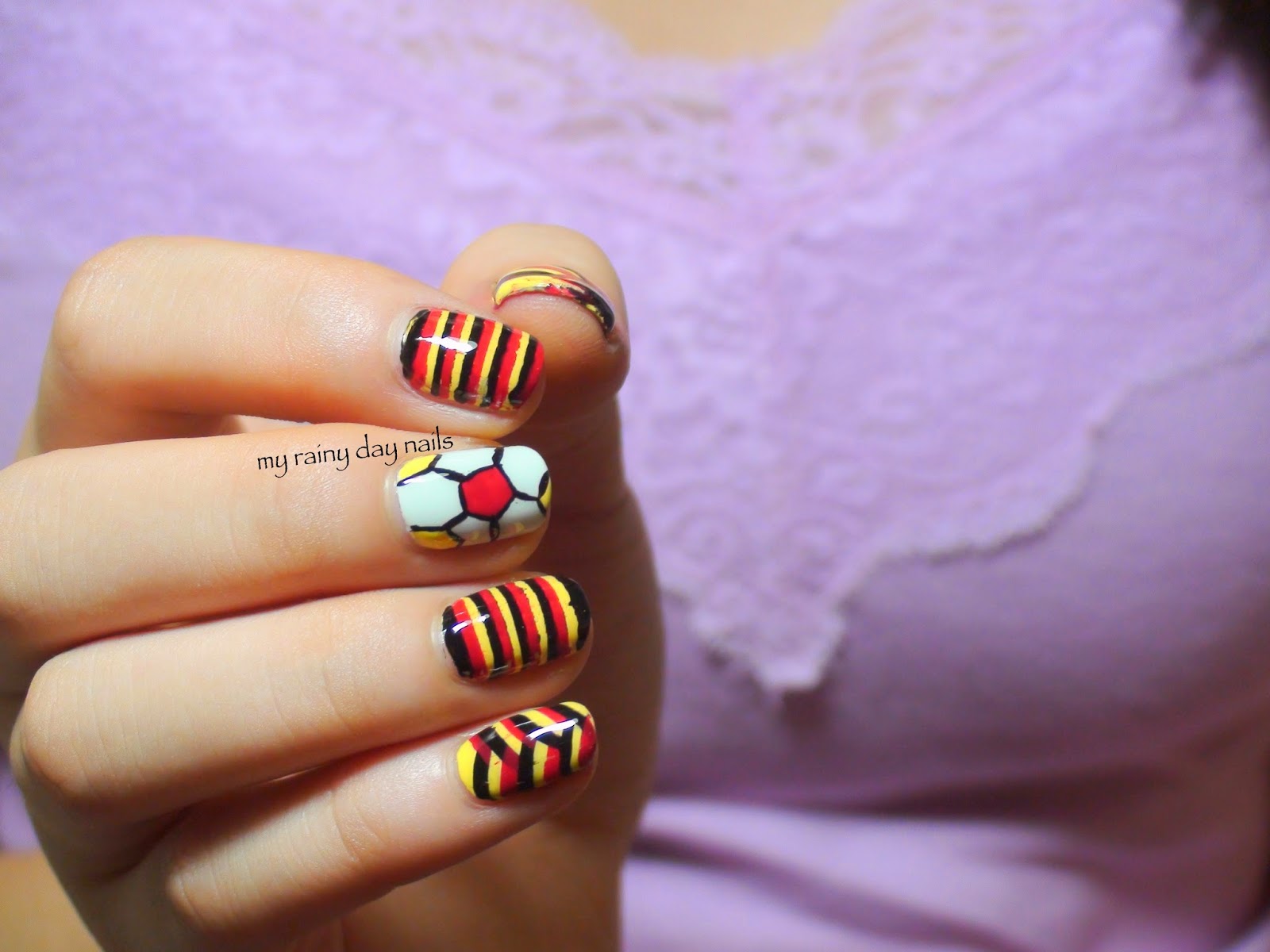 My Rainy Day Nails: FIFA World Cup Final-Germany Nails