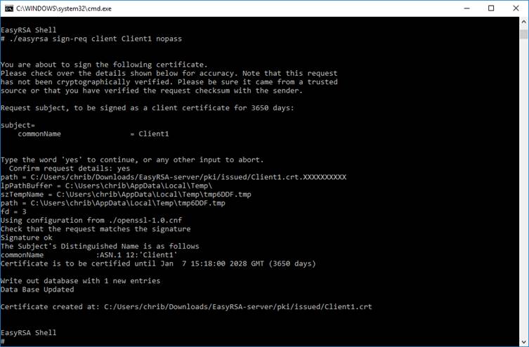 HOWTO setup OpenVPN server and client configuration files using EasyRSA
