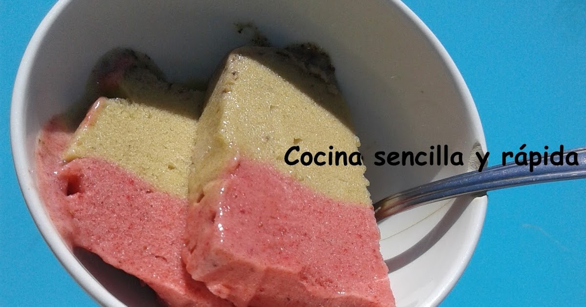 Cocina Sencilla y Rápida: HELADO DE TRES SABORES