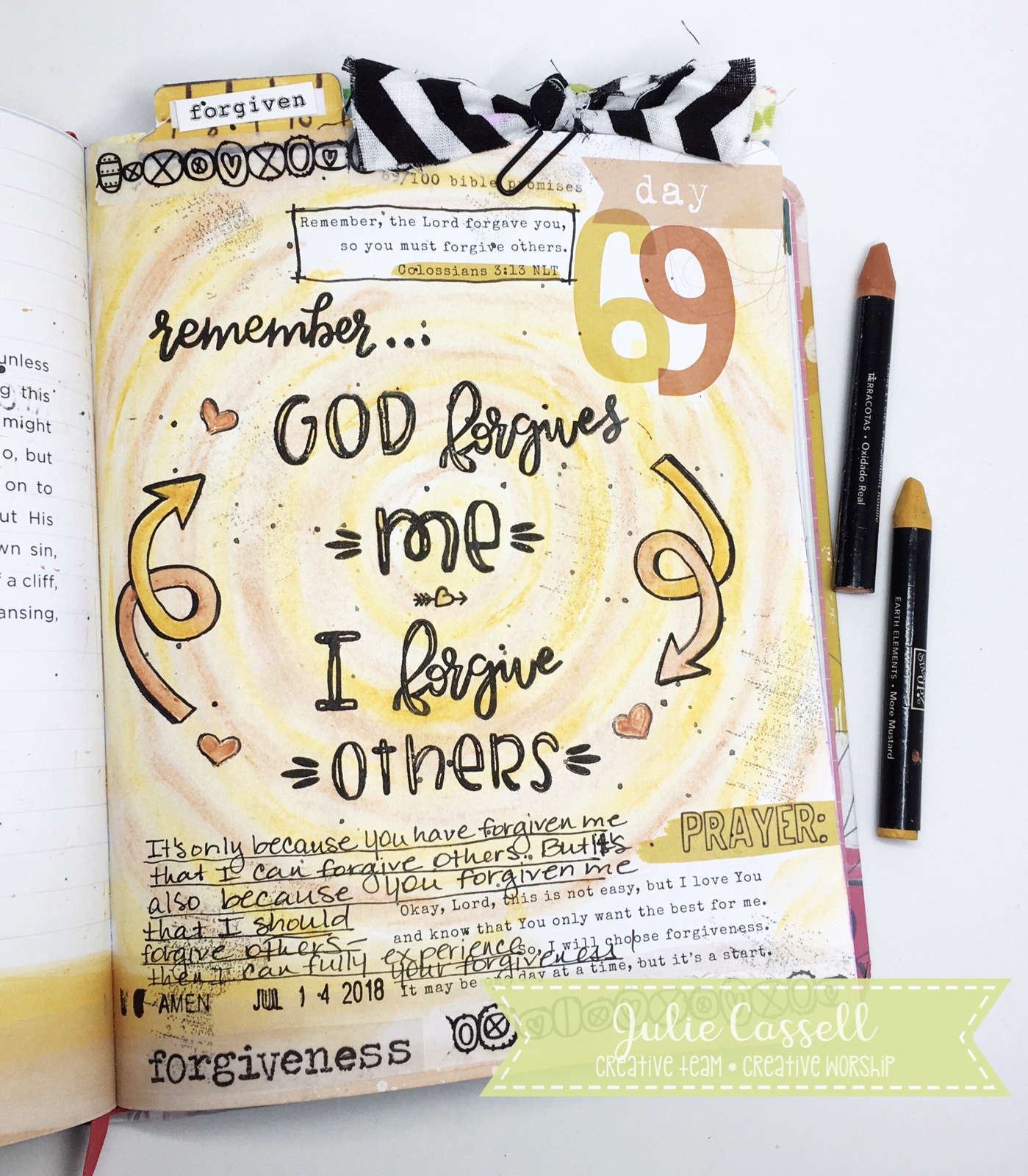Creative Worship: THE FORGIVENESS CIRCLE | Faith Art Journaling with Julie