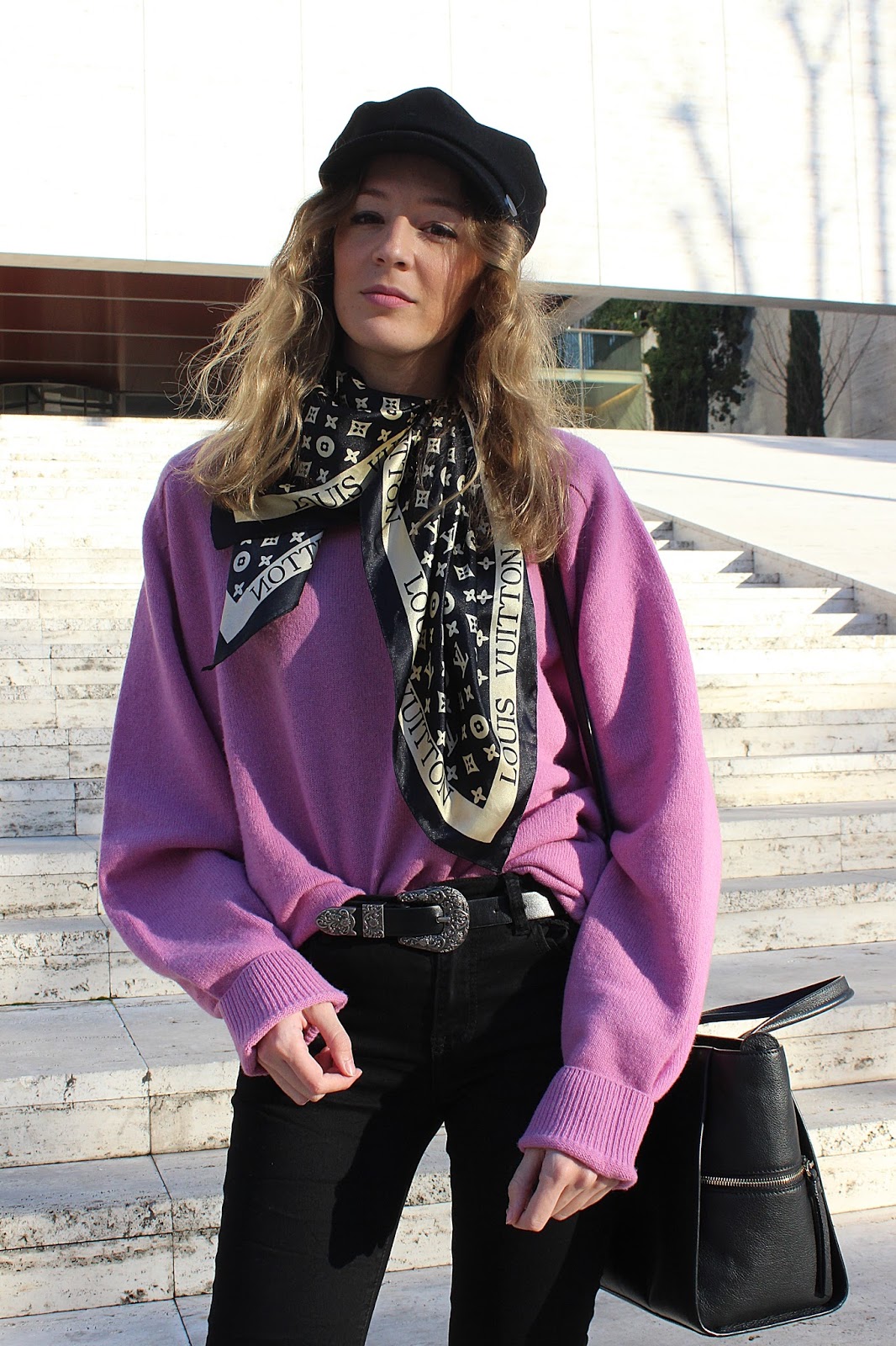 ULTRAVIOLET PANTONE SWEATER @ INSIDE SHOPS LOOK / PREPPY ELS BLOG