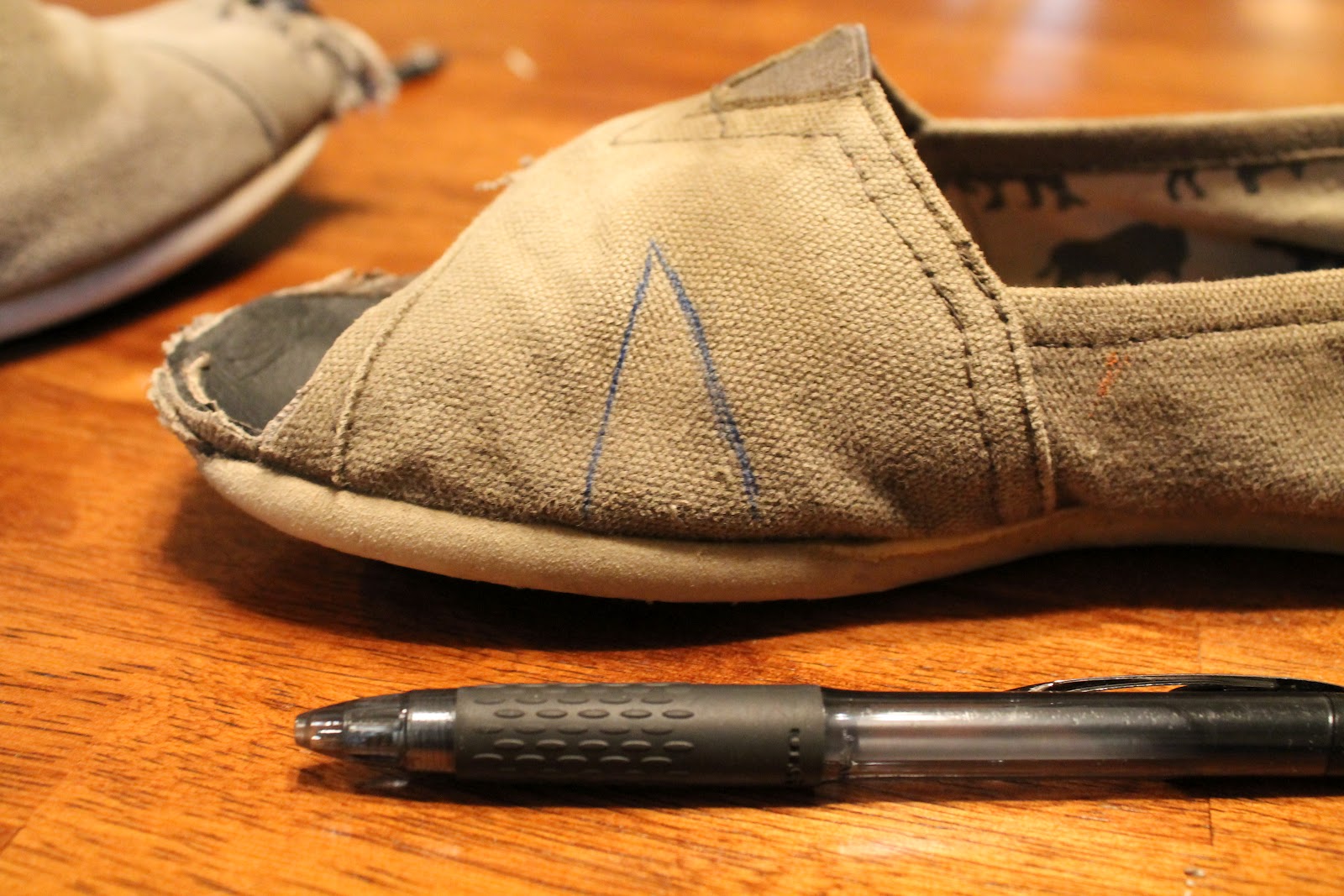 Watercolor Problems.: Destructed TOMS Shoes