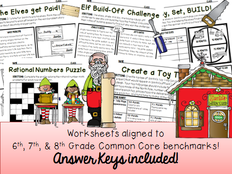 Kelly McCown: Christmas Middle School Math Activities