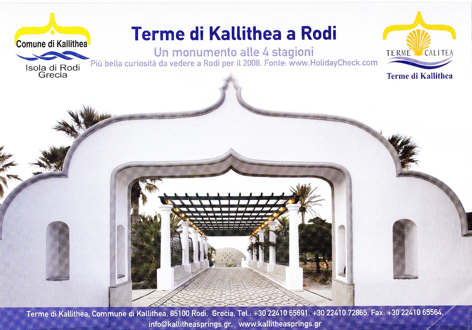 The traveler's drawer: TERME DI KALLITHEA A RODI (Grecia). Un monumento ...