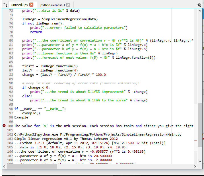 A tyro's blog: Linear Regression in Python using Spyder